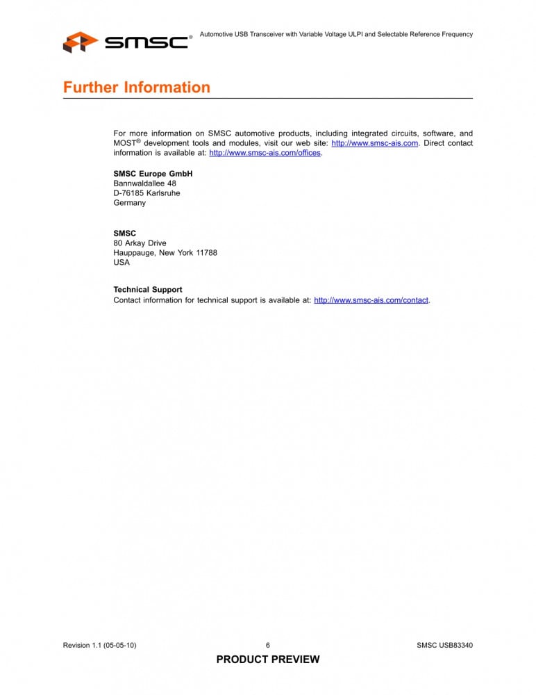 USB83340 technical document page 6