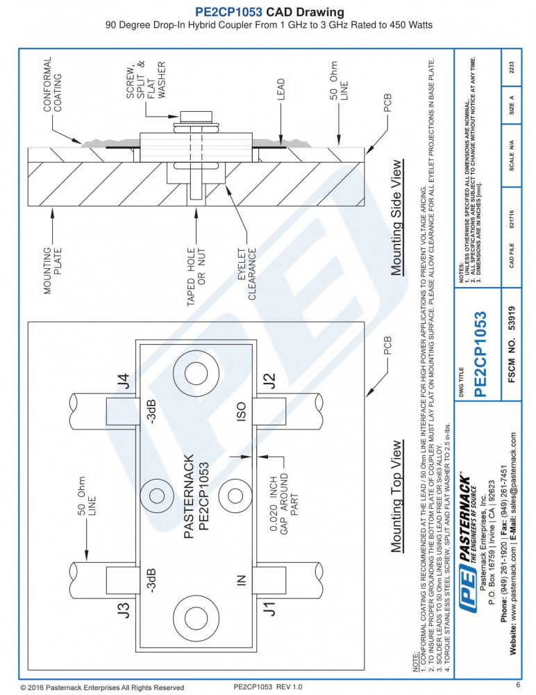 PE2CP1053 datasheet page 6