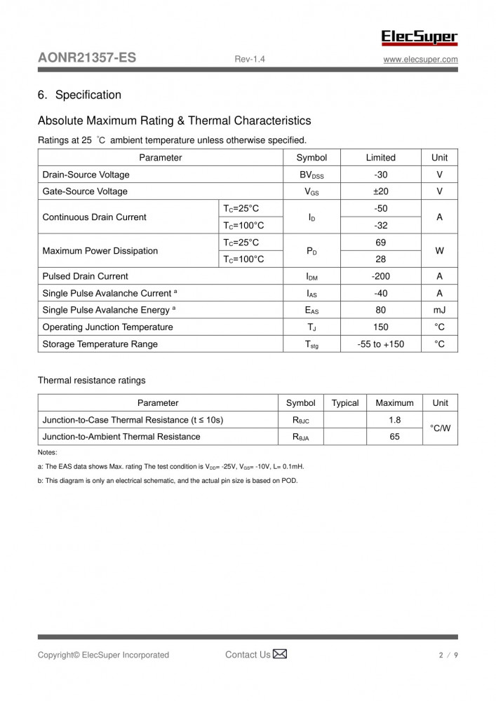 AONR21357-ES datasheet page 2