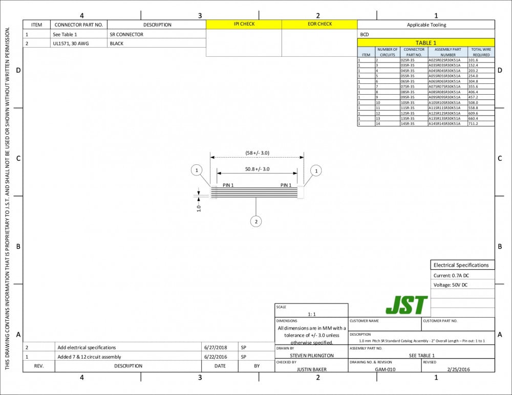 JST A02SR02SR30K51A technical document preview