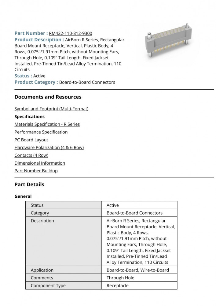 RM422-110-812-9300 technical document page 1