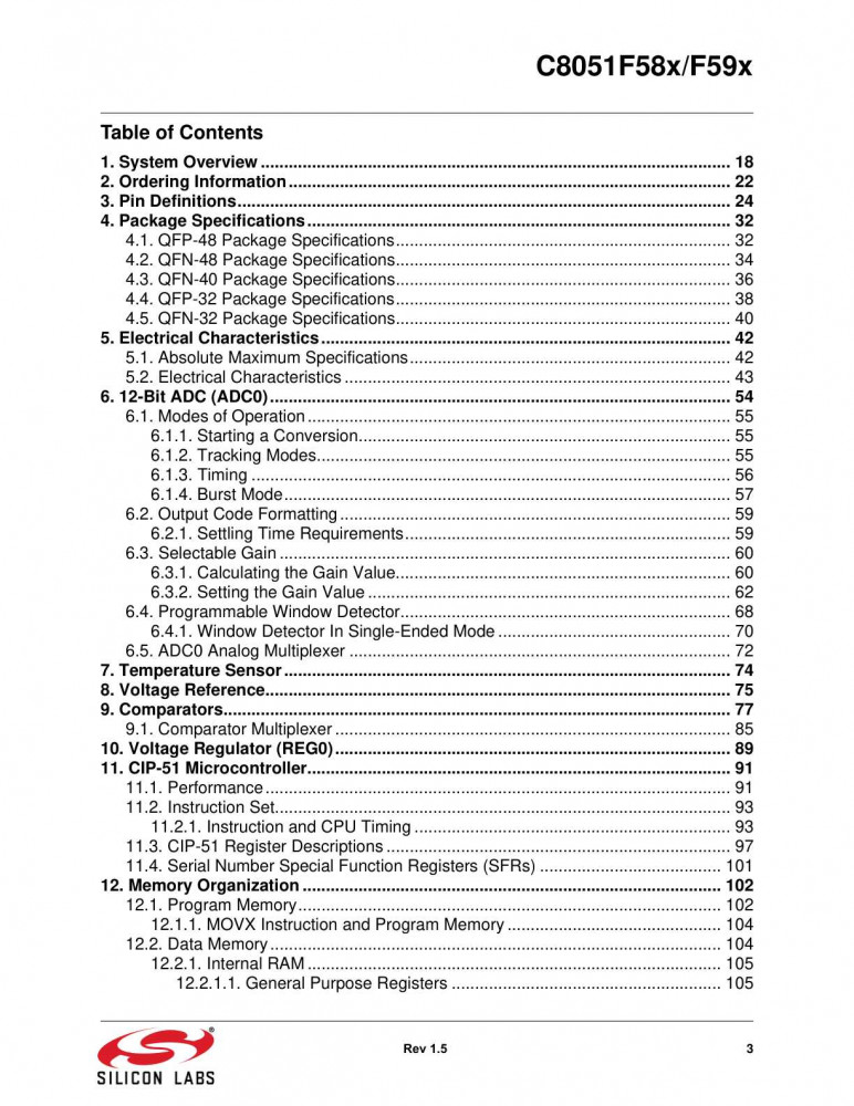C8051F585-IQ technical document page 2