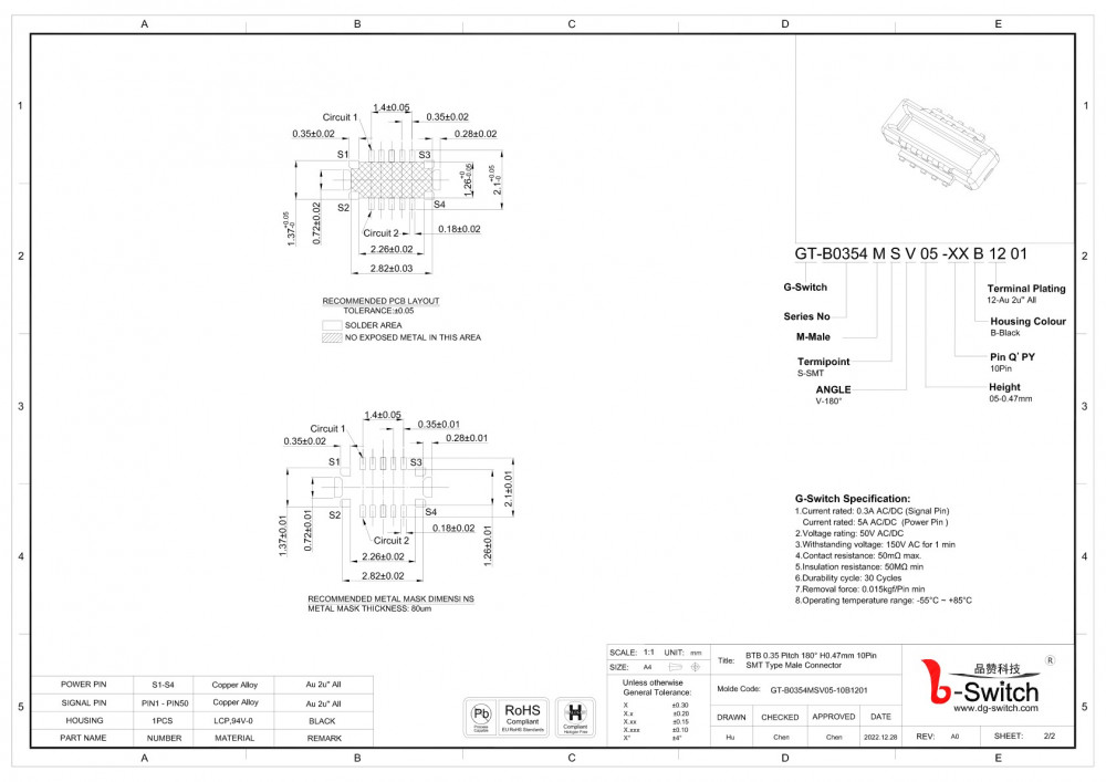 GT-B0354MSV05-10B1201 technical document page 2