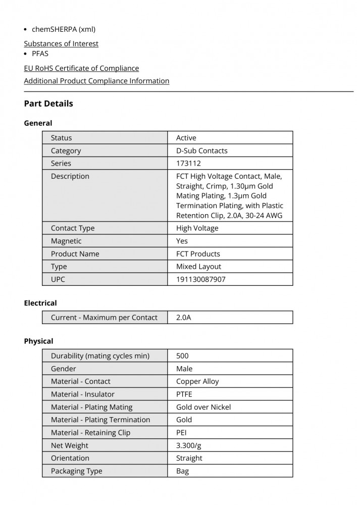 MOLEX 1731121044 technical document preview, page 2