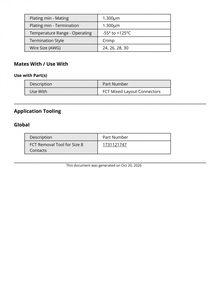 MOLEX 1731121044 technical document preview, page 3