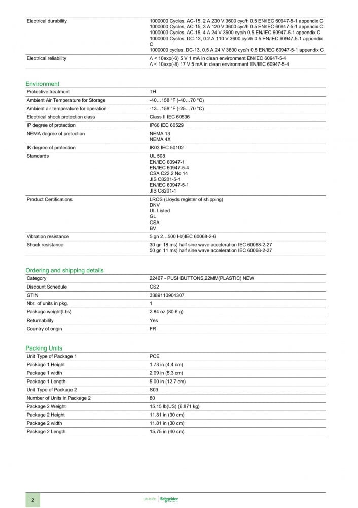 XD5PA24 technical document page 2