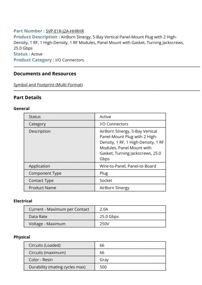SVP-E1R-J2A-HHRHR product document image, page 1