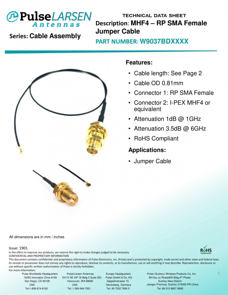W9037BD0100 technical document page 1