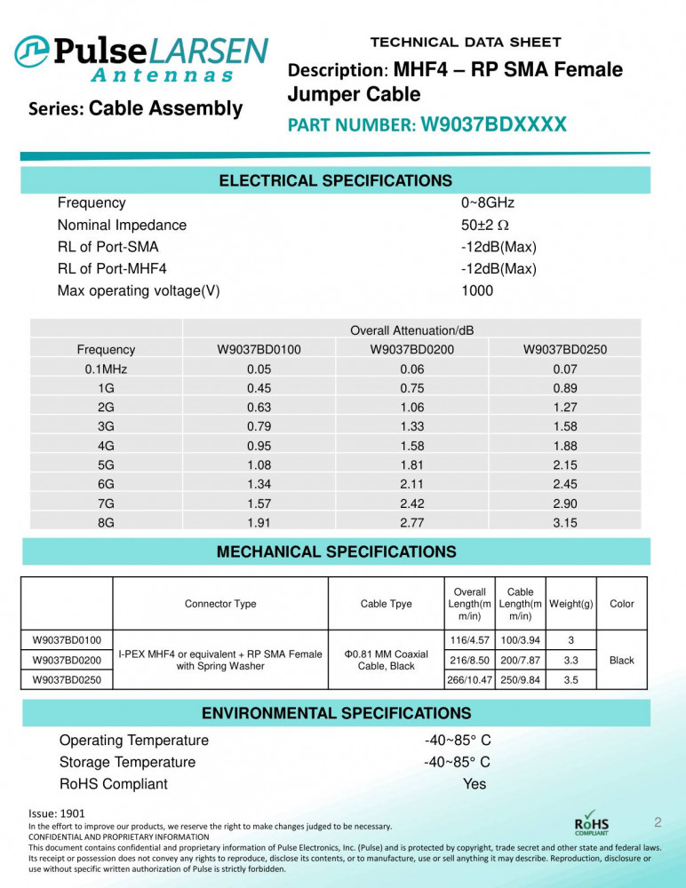W9037BD0100 technical document page 2