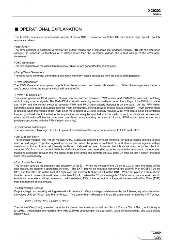 XC9303B093KR-G datasheet page 5
