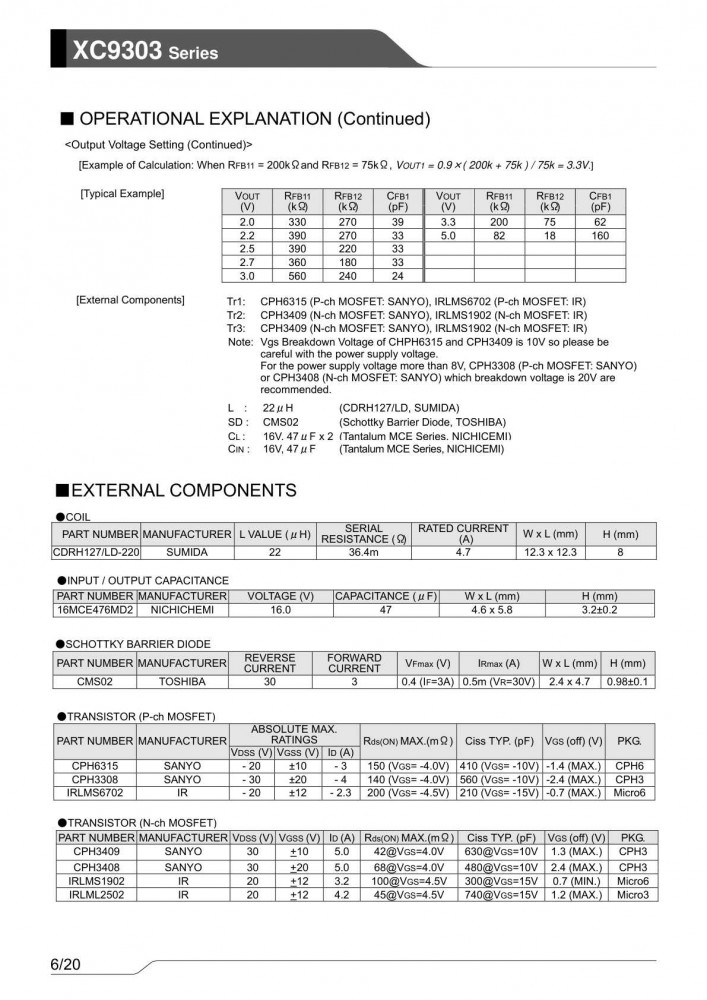 XC9303B093KR-G datasheet page 6