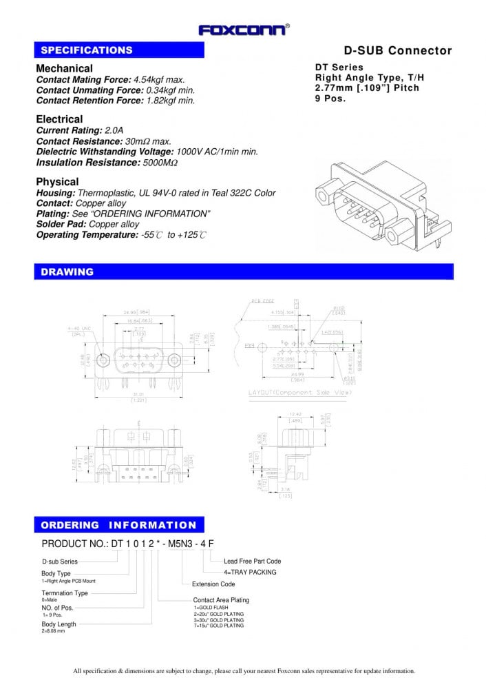 FOXCONN DT10121-M5N3-4F technical document