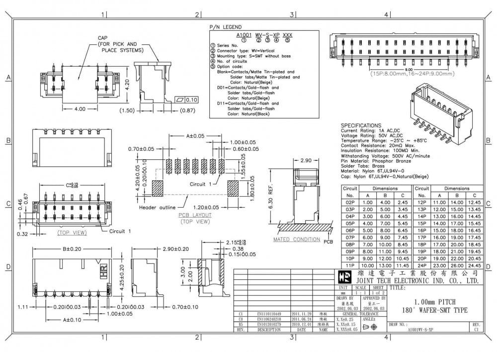 A1001WV-S-09P technical document preview