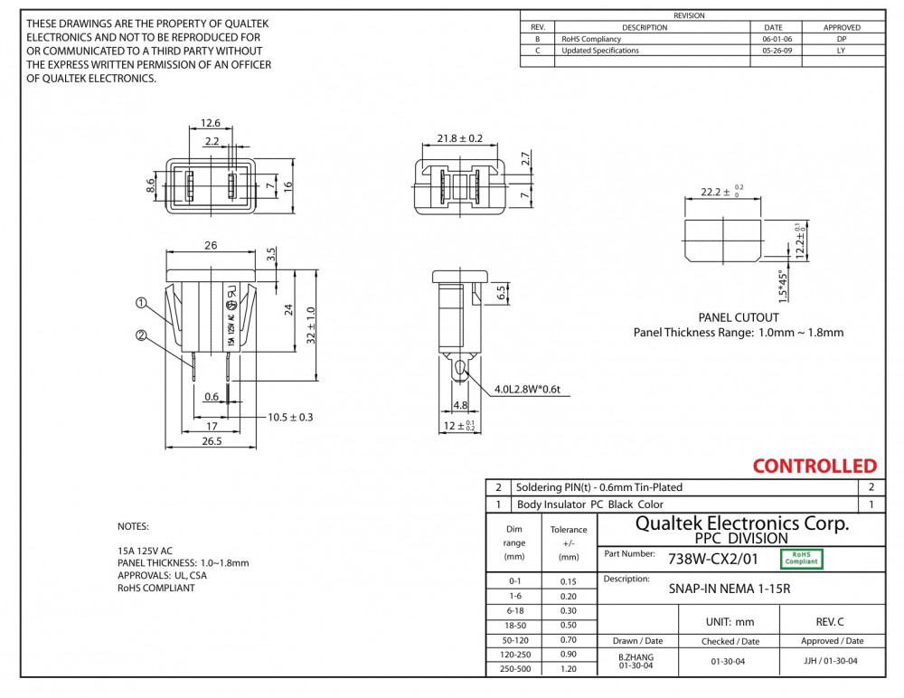 738W-CX2/01 product drawing preview