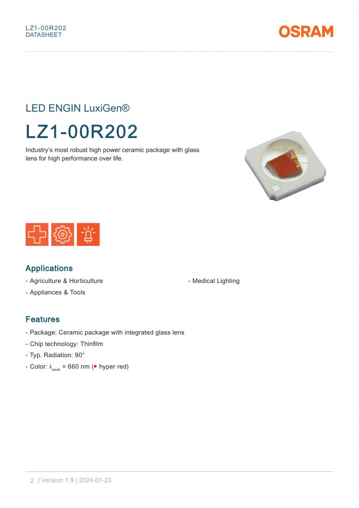 LZ1-10R202-0000 datasheet page 2