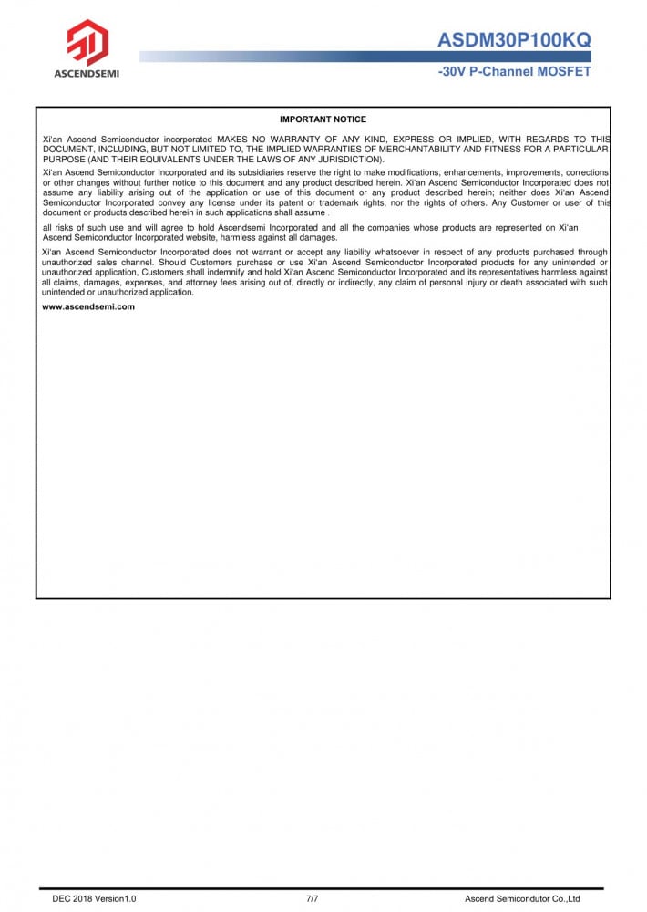 ASDM30P100KQ-R datasheet page 7