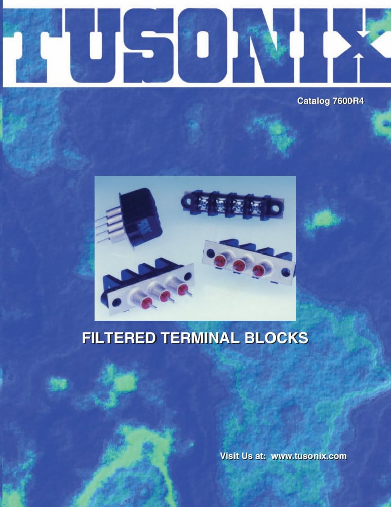 Tusonix filtered terminal blocks catalog page 1