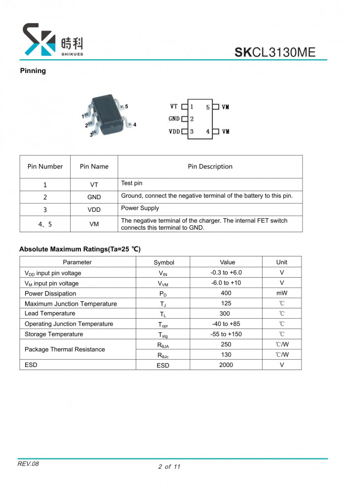 SKCL3130ME datasheet page 2