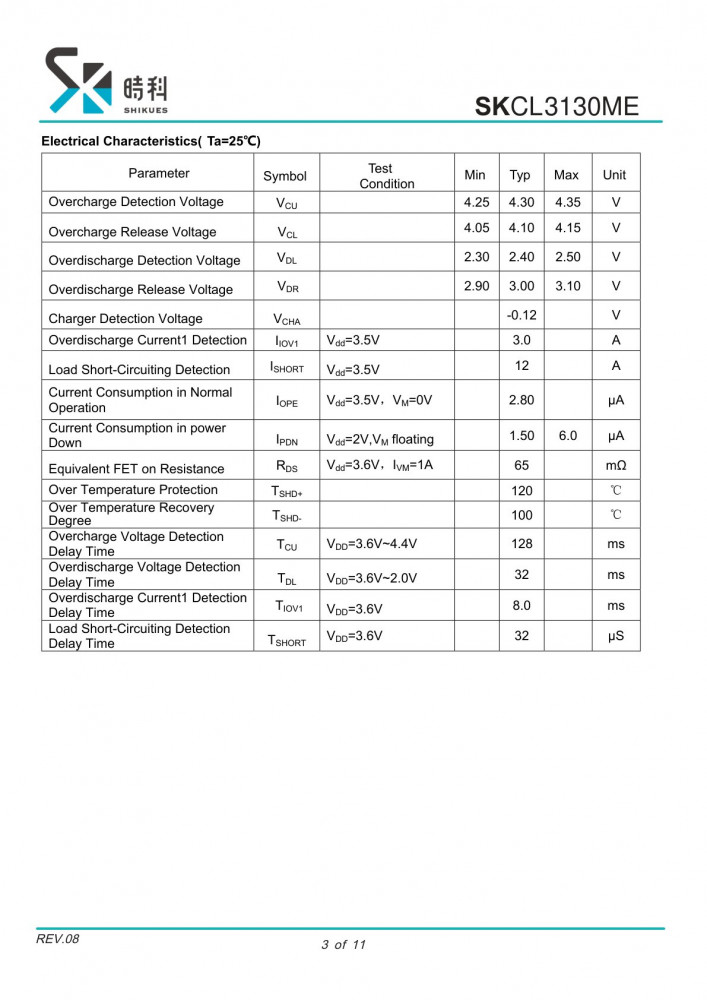 SKCL3130ME datasheet page 3