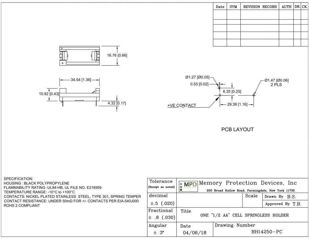 BH-14250-PC technical document preview