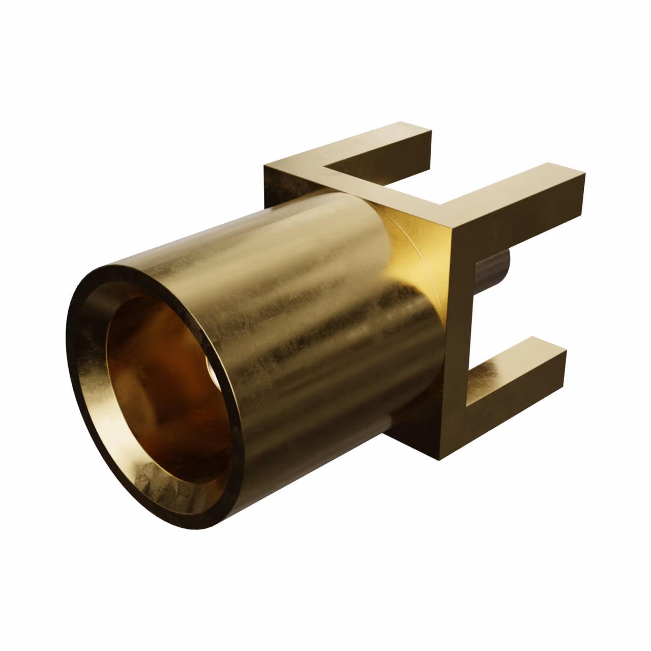 SSMCX Jack, Straight, PCB Receptacle, Through Hole, Brass Body, Gold (Au) Plated, One Piece Per Bag, 50 Ohms for sale