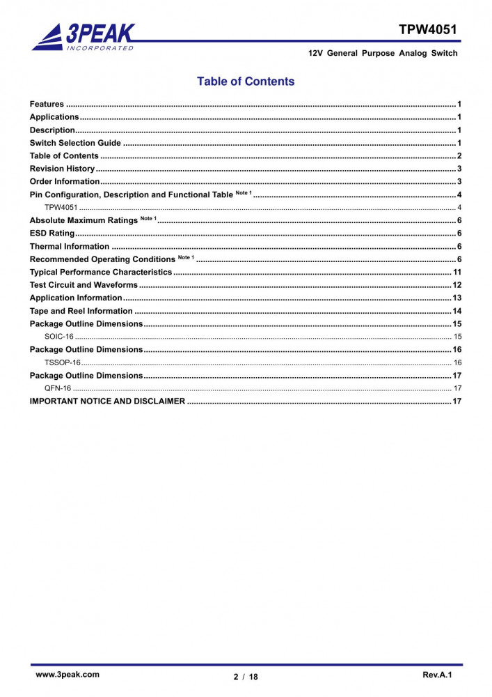 TPW4051 datasheet page 2