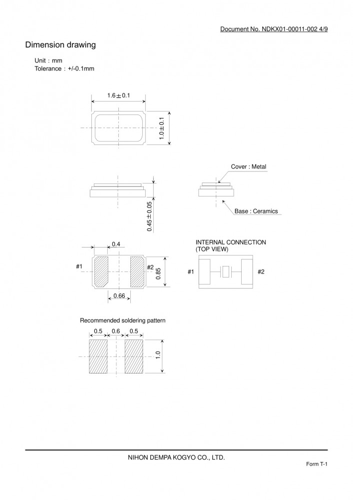 NX1610SE datasheet page 4