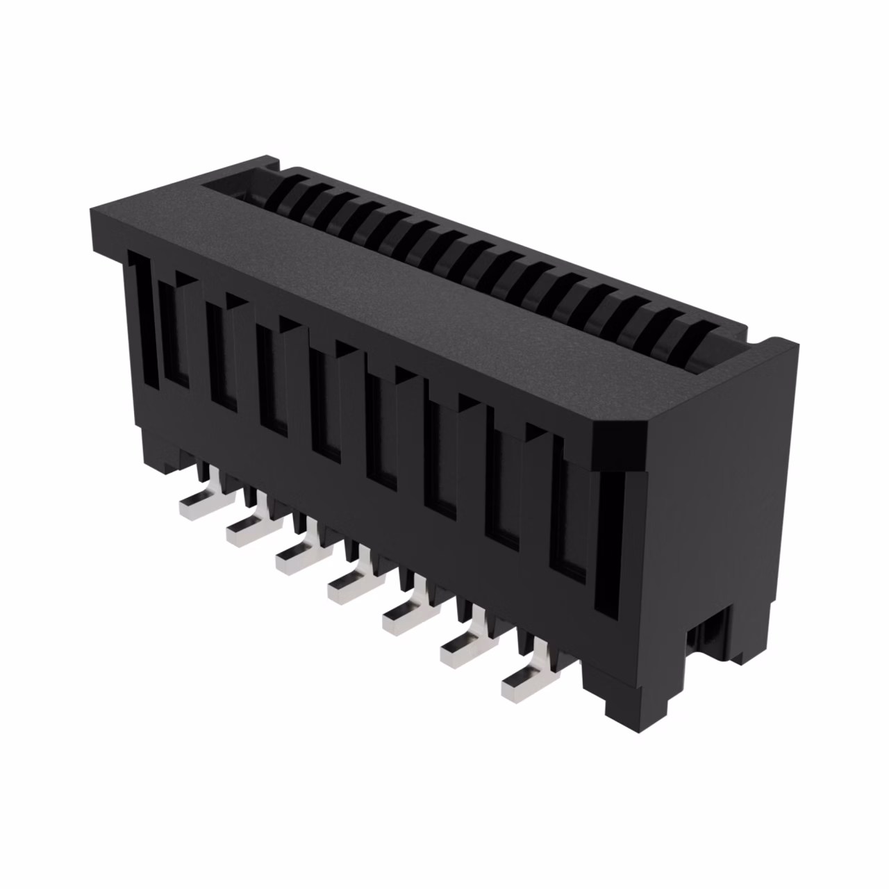 Easy-On FFC/FPC Connector, 0.50mm Pitch, Surface Mount, Vertical, Non-ZIF, Standard Footprint, Tin Bismuth Plating, Short Terminal Type, Black, 15 Circuits for sale