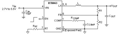 RT8073 - 6A, 2MHz, High Efficiency Synchronous Step-Down Converter