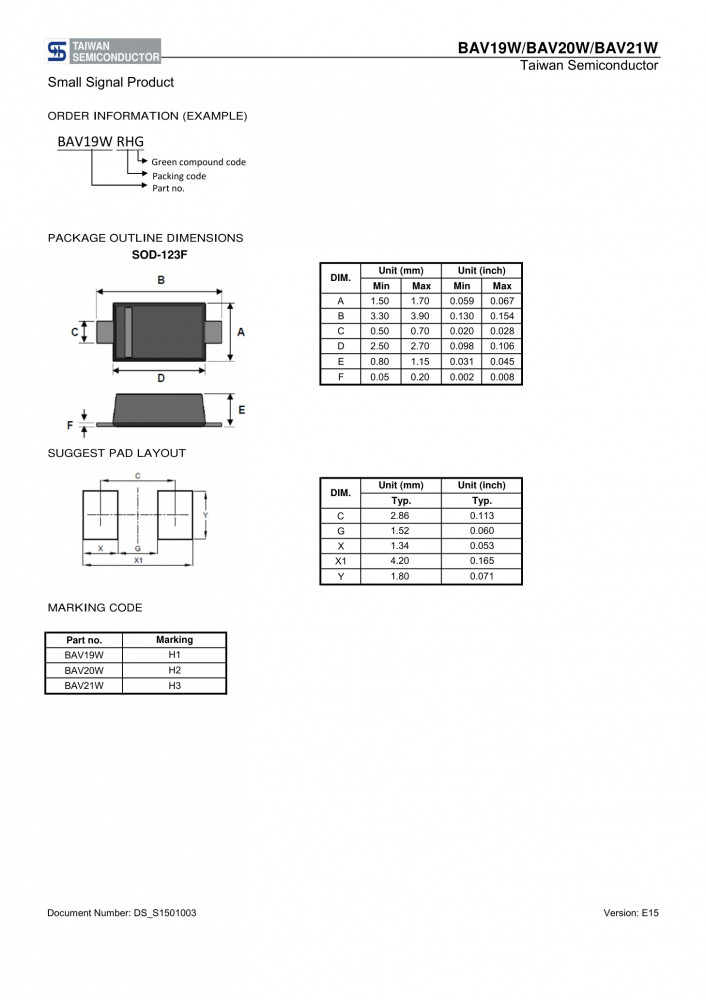 BAV21W datasheet page 3