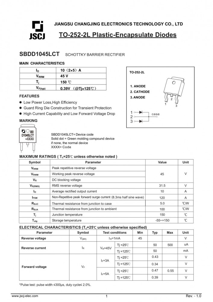 SBDD1045LCT datasheet page 1