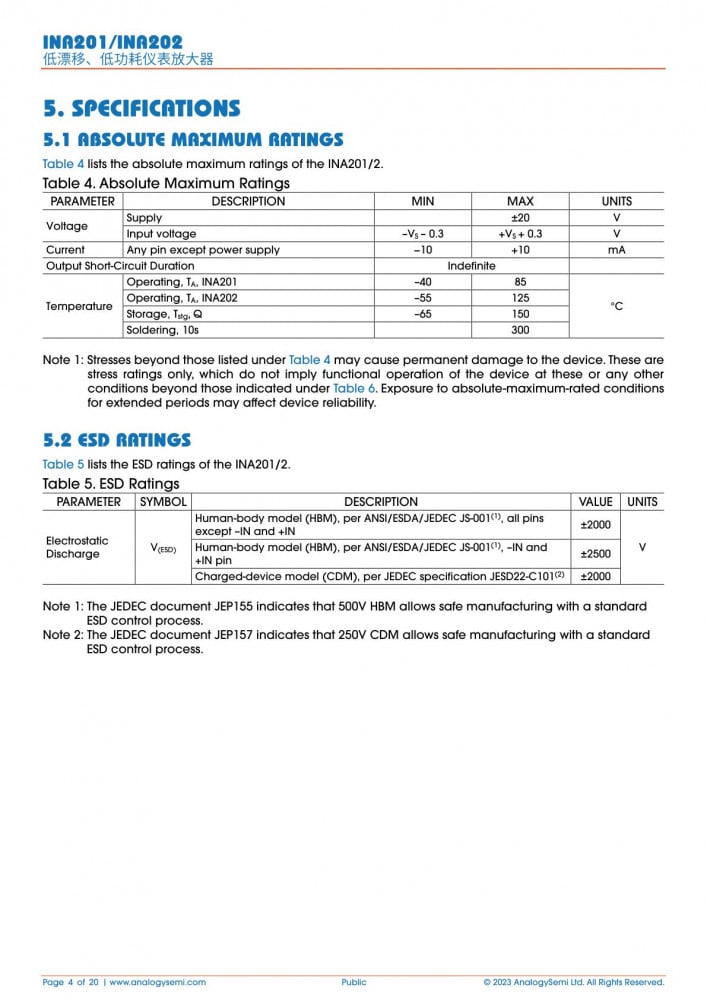 INA202ASOIC8 datasheet page 4