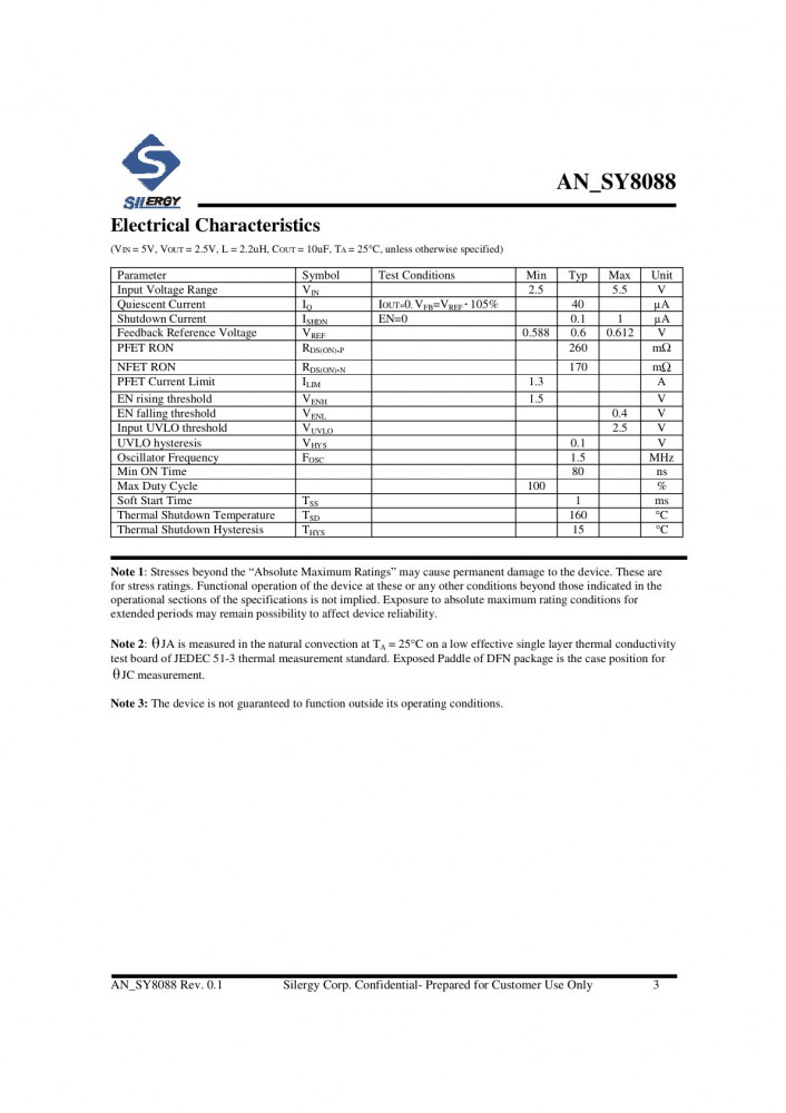 SY8088AAC datasheet page 3