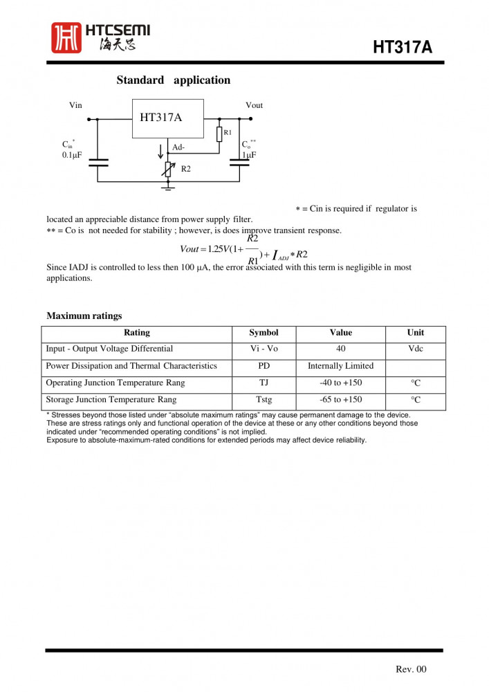 HT317A datasheet page 2