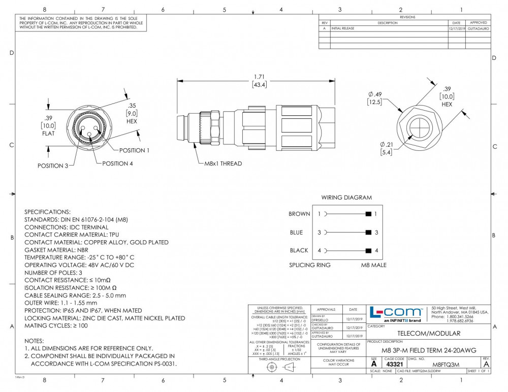 L-com M8FTQ3M technical document preview