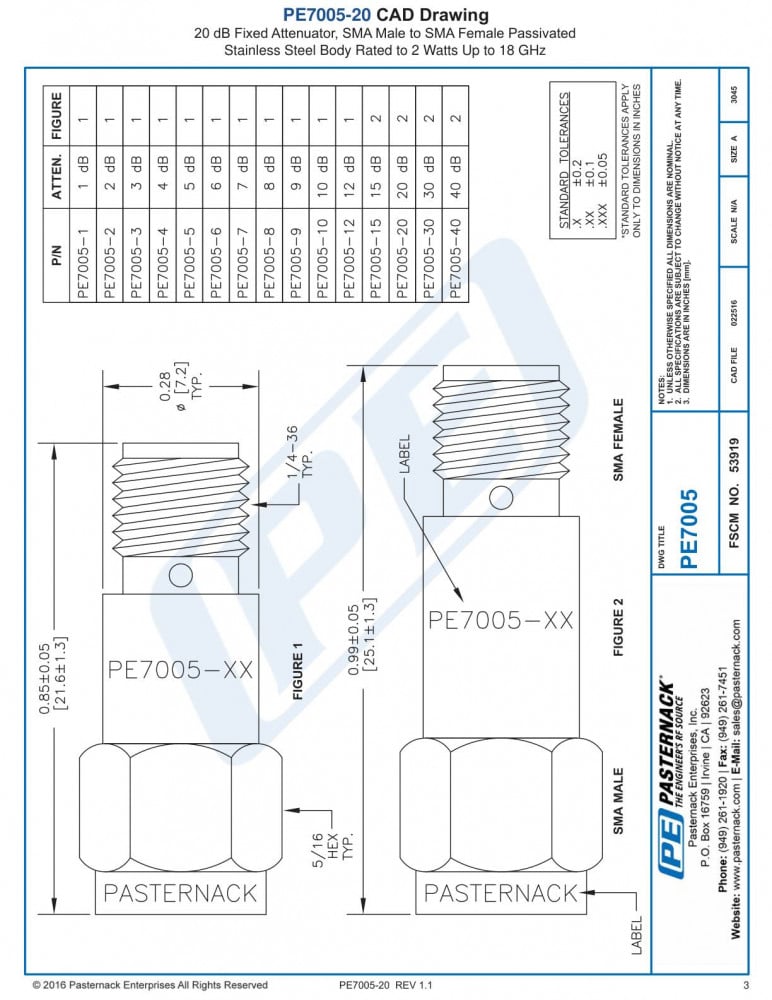 PE7005-20 technical document page 3
