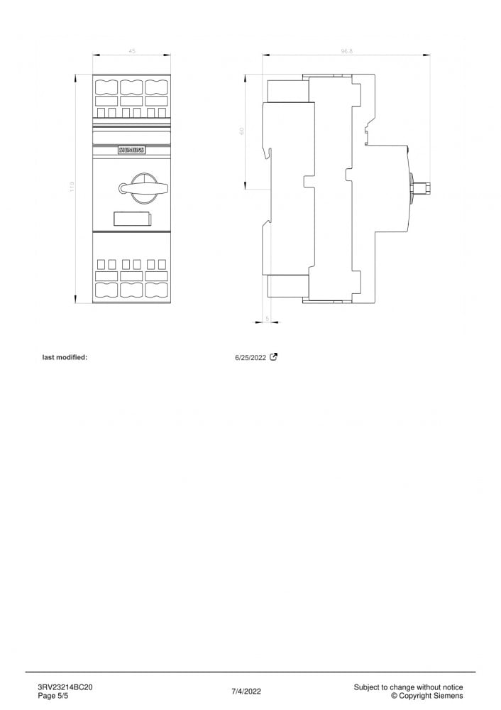 3RV23214BC20 technical document page 5