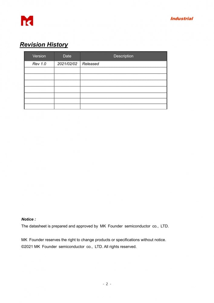 MKUS016G-IGT1 datasheet page 2