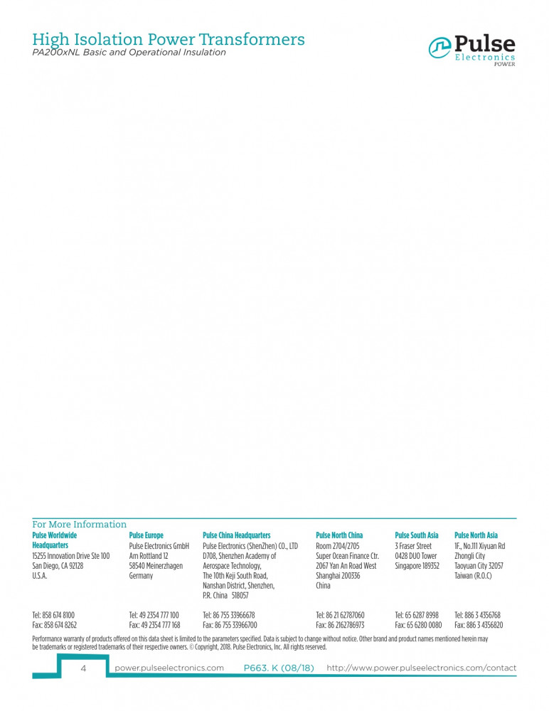 PA2007NL datasheet page 4