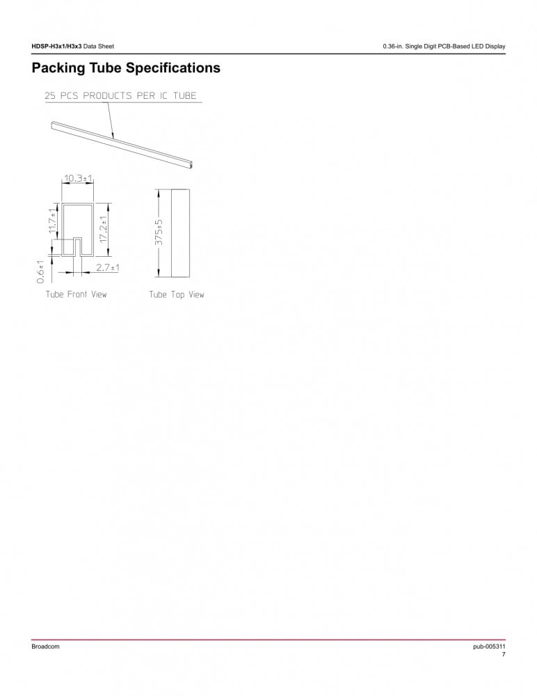 HDSP-H3E1 datasheet page 7