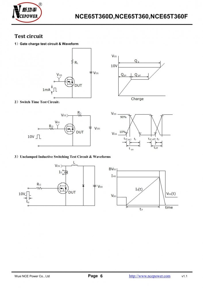 NCE65T360 datasheet page 6