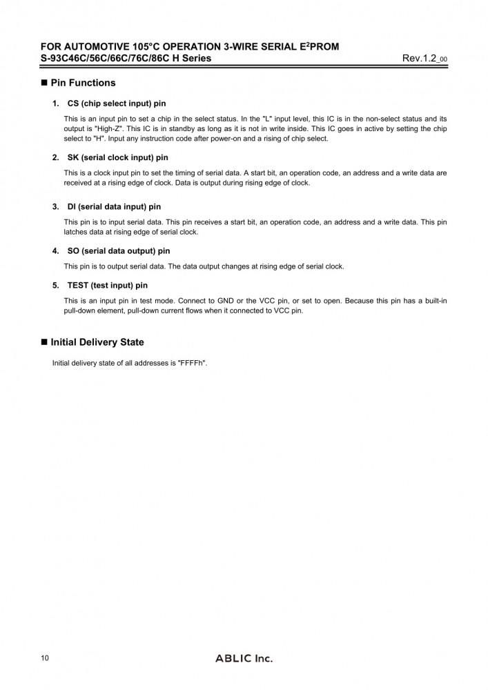 S-93C46C/56C/66C/76C/86C datasheet page 10