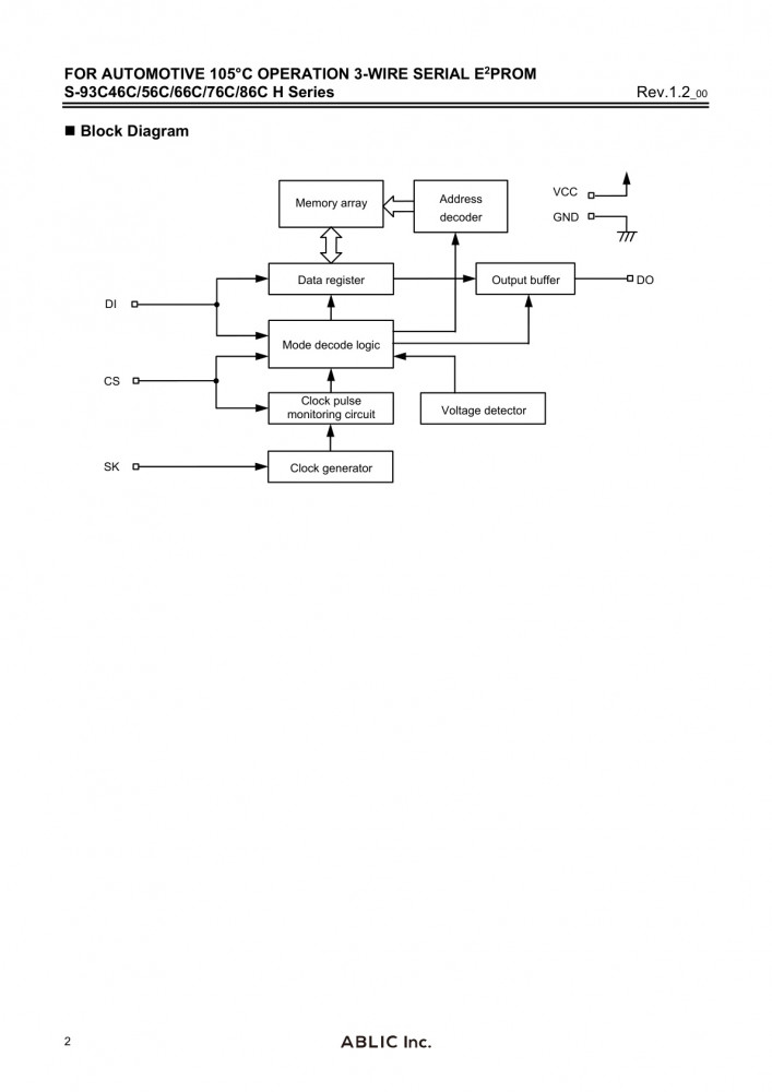 S-93C46C/56C/66C/76C/86C datasheet page 2