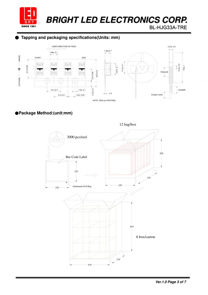 BL-HJG33A-TRE datasheet page 3