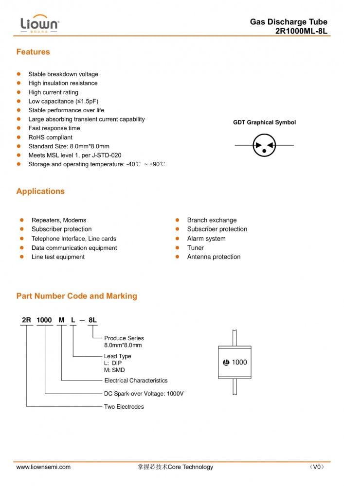 2R1000ML-8L datasheet page 1