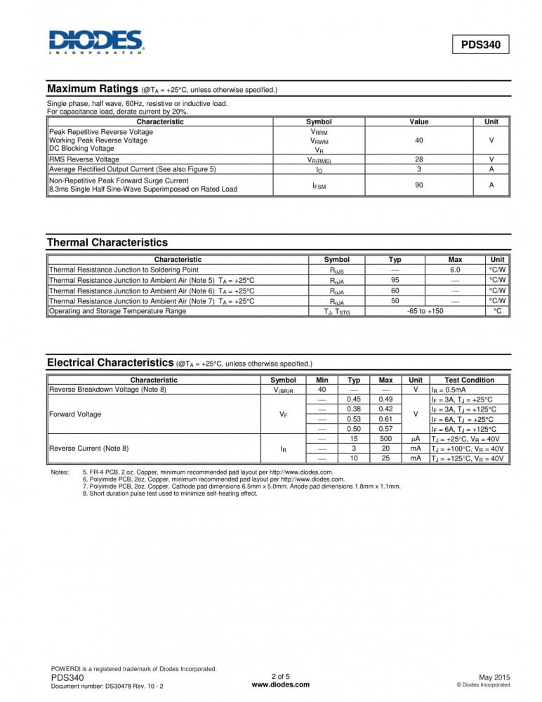 PDS340-13 datasheet page 2