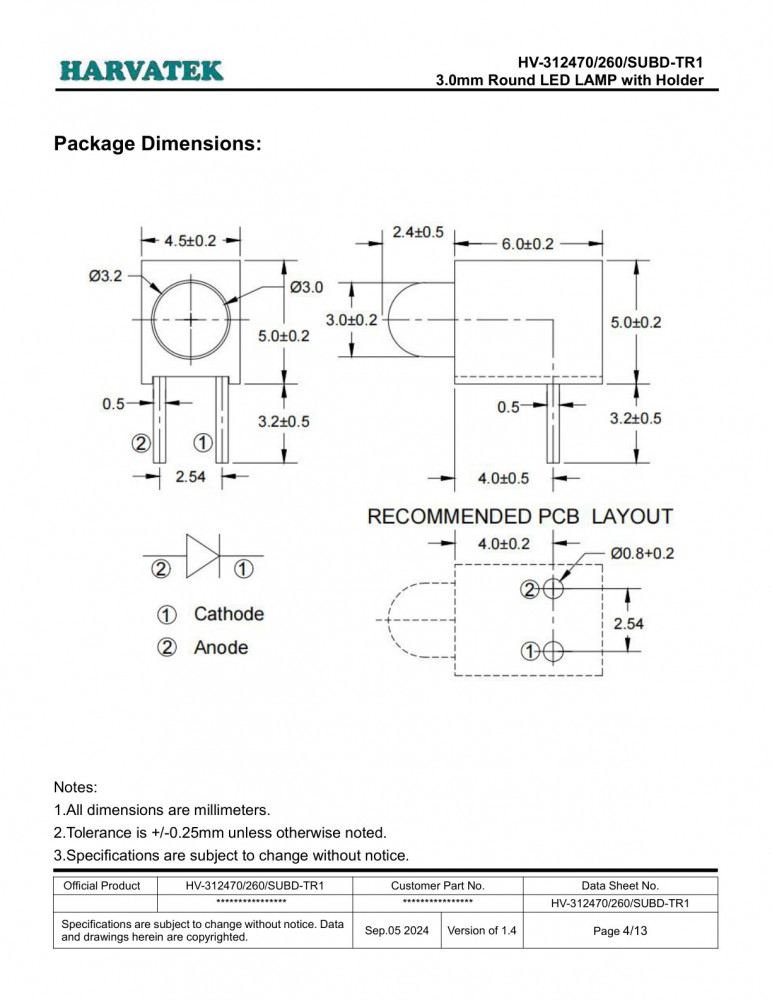 HV-312470/260/SUBD-TR1 datasheet page 4