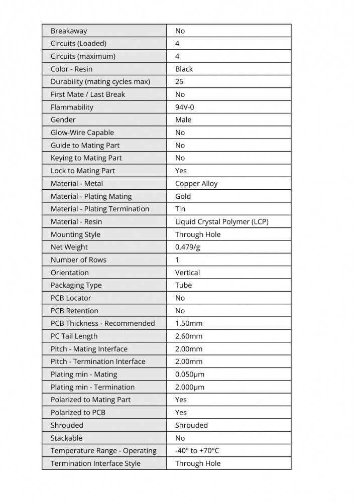 Molex Milli-Grid product specification page 3