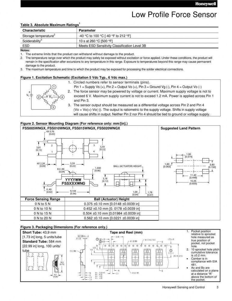 Honeywell FSS-SMT datasheet page 3