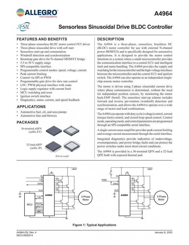 A4964 datasheet page 1